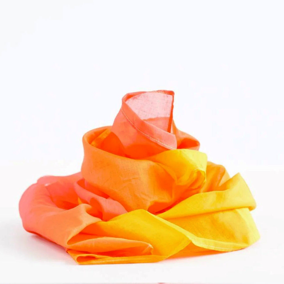 Laura's Play Cotton - Fire Gradient - 35 x 35 inches - Organic Cotton ...